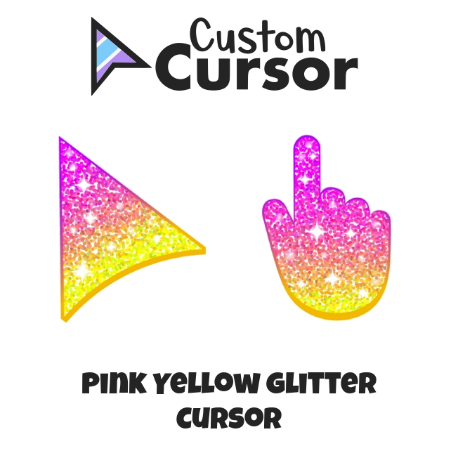 Pink Yellow Glitter cursor – Custom Cursor