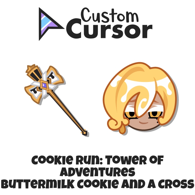 Cookie Run: Tower of Adventures Buttermilk Cookie and a Cross курсор ...