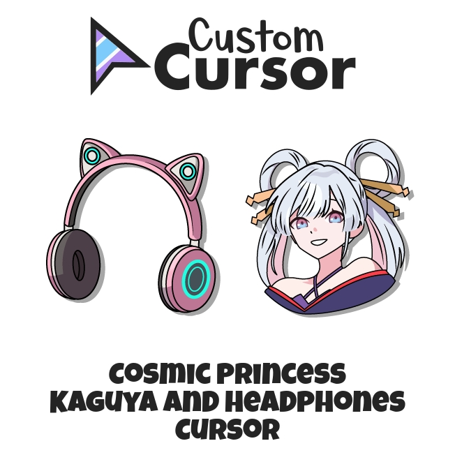 Cosmic Princess Kaguya and Headphones cursor – Custom Cursor