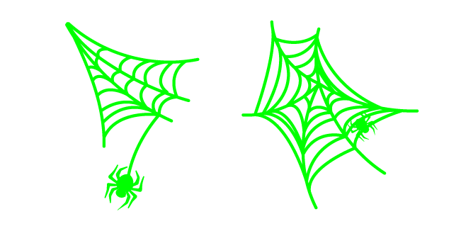 Prank Neon Green Web and Spider cursor – Custom Cursor