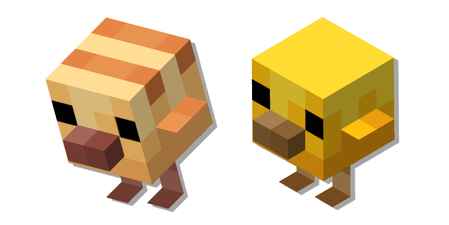 Minecraft Warm and Temperate Baby Chickens cursor – Custom Cursor