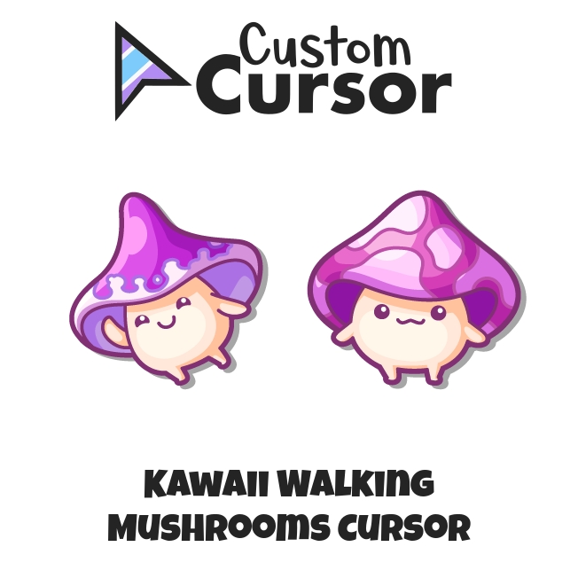 Kawaii Walking Mushrooms cursor – Custom Cursor