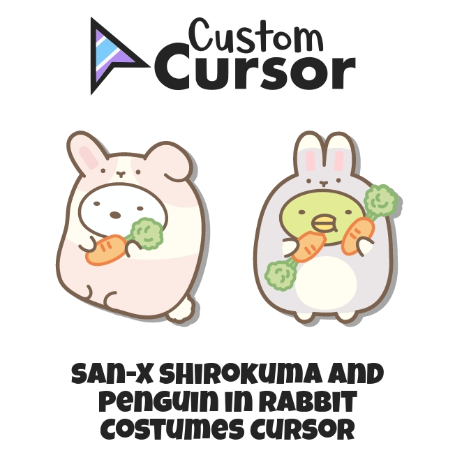 San-X Shirokuma and Penguin in Rabbit Costumes cursor – Custom Cursor