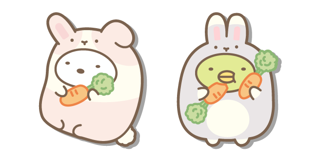 San-X Shirokuma and Penguin in Rabbit Costumes курсор пак – Custom Cursor