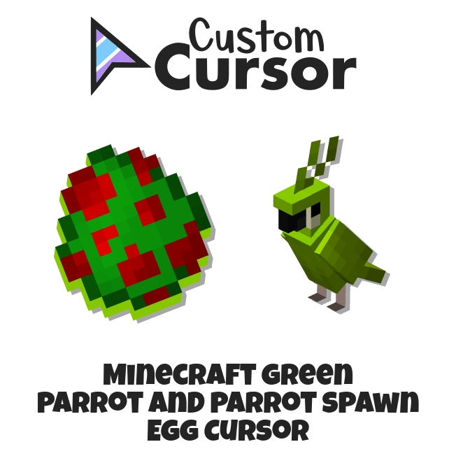Minecraft Loro Verde y Huevo Generador cursor – Custom Cursor