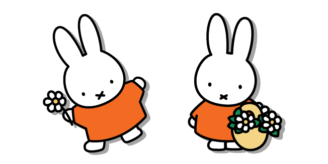 Miffy & Friends Miffy and Basket of Flowers cursor – Custom Cursor