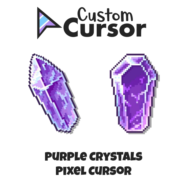 Purple Crystals Pixel cursor – Custom Cursor