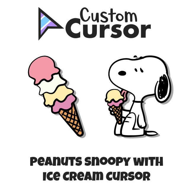 Peanuts Snoopy with Ice Cream cursor – Custom Cursor