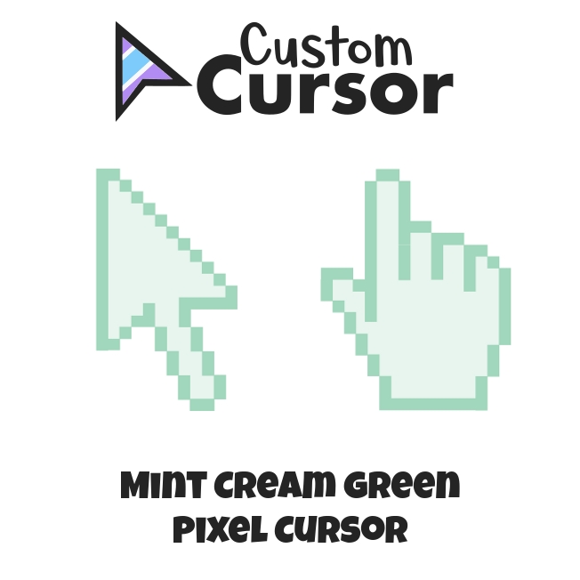 Mint Cream Green Pixel cursor – Custom Cursor