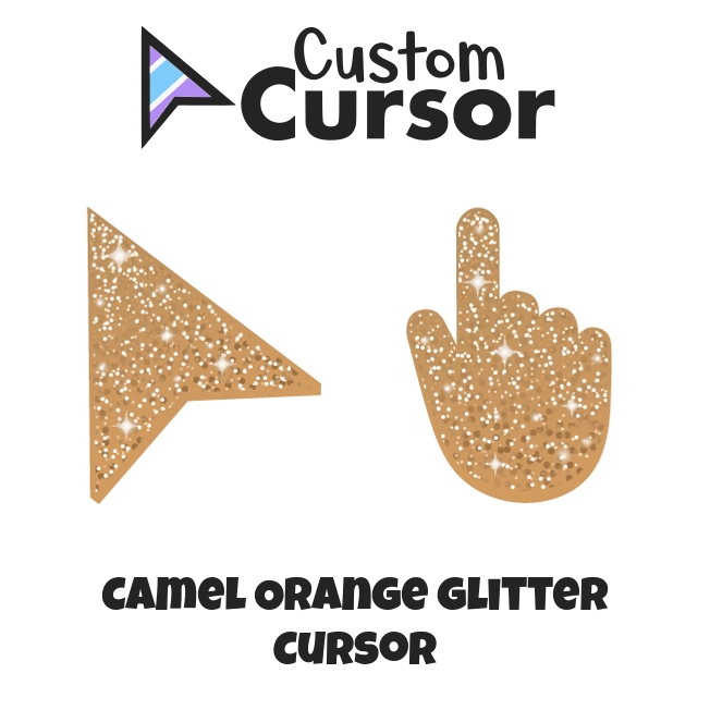 Camel Orange Glitter cursor – Custom Cursor