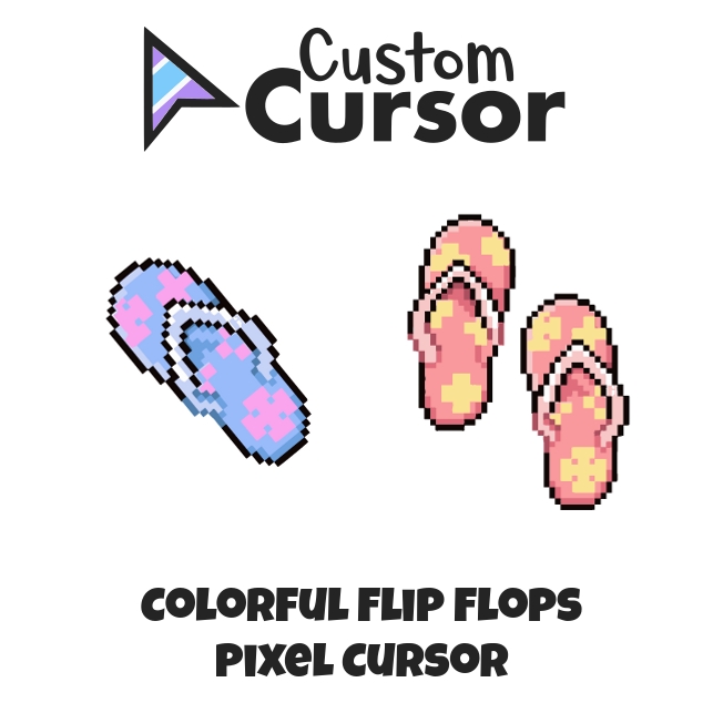 Colorful Flip Flops Pixel cursor – Custom Cursor