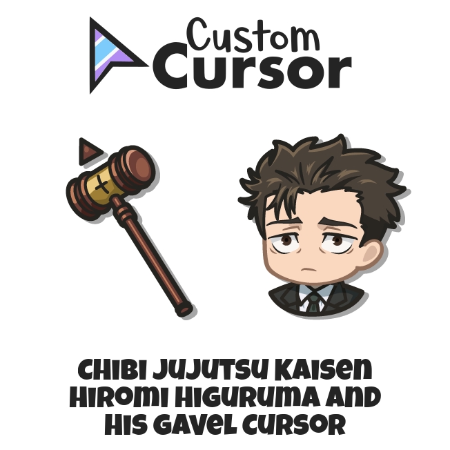 Chibi Jujutsu Kaisen Hiromi Higuruma and his Gavel cursor – Custom Cursor