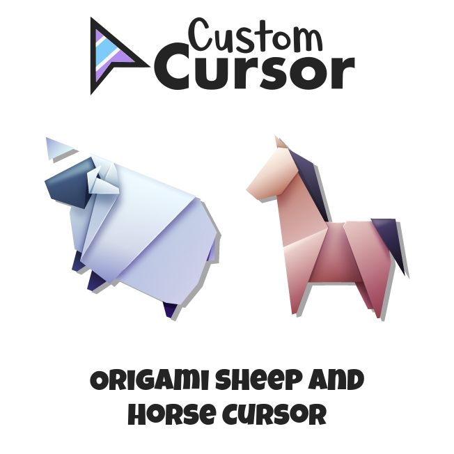 Origami Sheep and Horse cursor – Custom Cursor