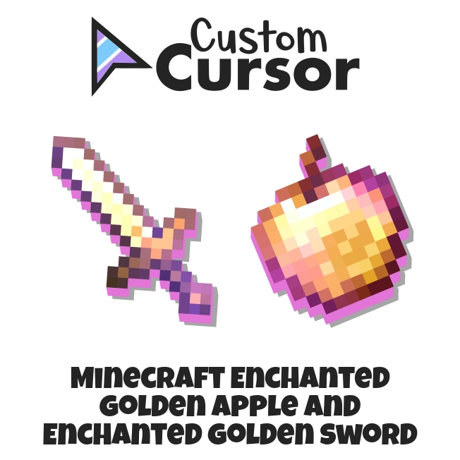 Minecraft Enchanted Golden Apple and Enchanted Golden Sword cursor ...