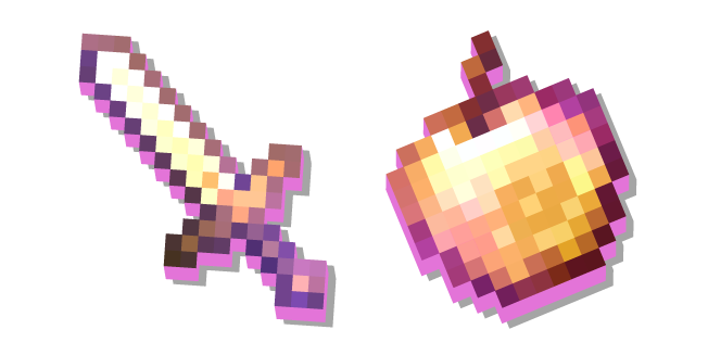 Minecraft Enchanted Golden Apple and Enchanted Golden Sword cursor ...