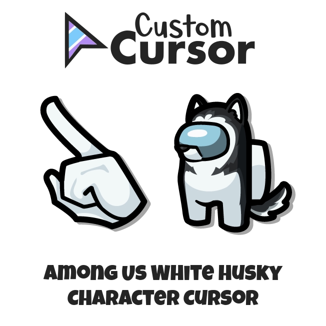 Among Us White Husky Character cursor – Custom Cursor