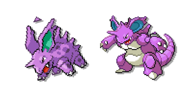 Pokemon Nidorino and Nidoking Pixel cursor – Custom Cursor