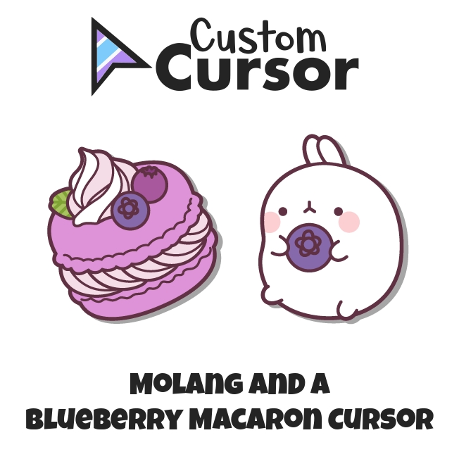 Molang and a Blueberry Macaron cursor – Custom Cursor