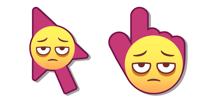 Smiley with Bags under Eyes cursor – Custom Cursor