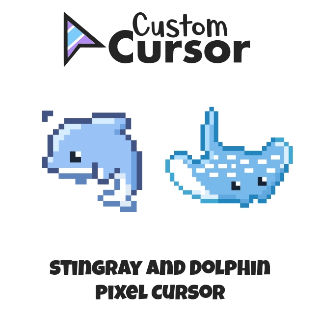 Stingray and Dolphin Pixel cursor – Custom Cursor