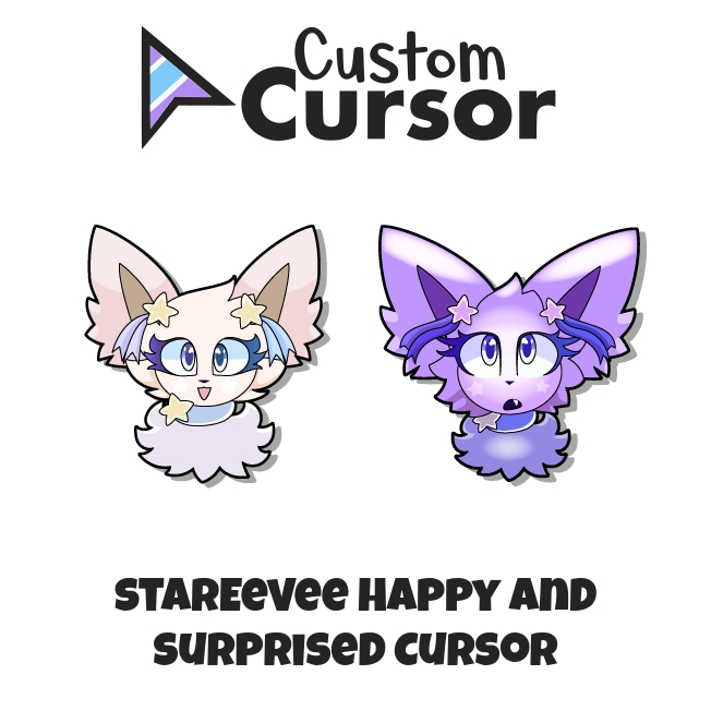 StarEevee Happy and Surprised cursor – Custom Cursor