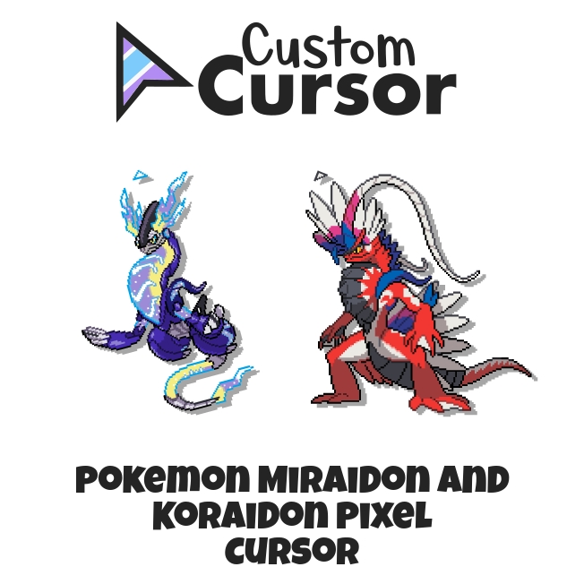 Pokemon Miraidon and Koraidon Pixel cursor – Custom Cursor