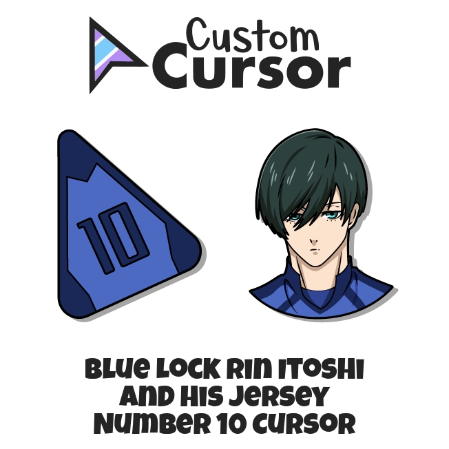 Blue Lock Rin Itoshi and his Jersey Number 10 cursor – Custom Cursor