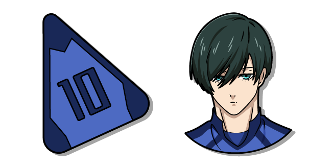 Blue Lock Rin Itoshi and his Jersey Number 10 cursor – Custom Cursor