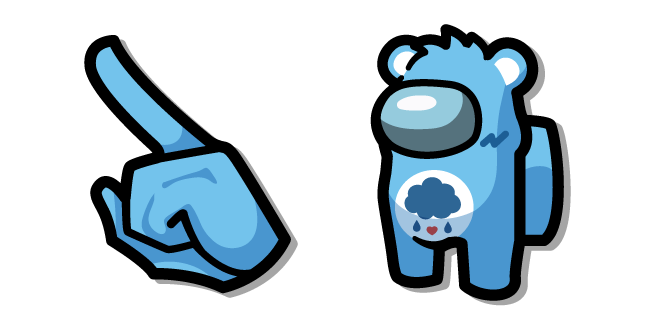 Among Us Blue Care Bears Grumpy Bear Character курсор пак – Custom Cursor