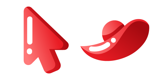 Minimal Gradient Red Floppy Hat cursor – Custom Cursor