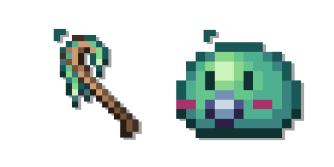 Terraria Baby Slime and Slime Staff cursor – Custom Cursor