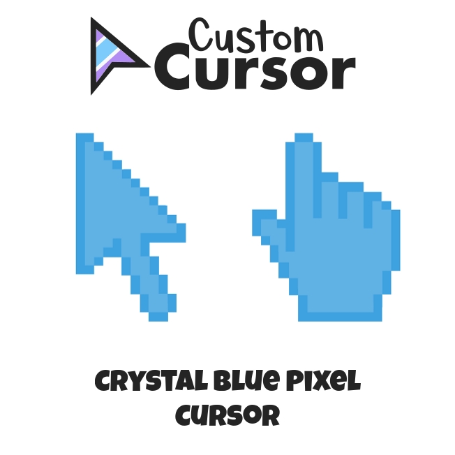 Crystal Blue Pixel cursor – Custom Cursor
