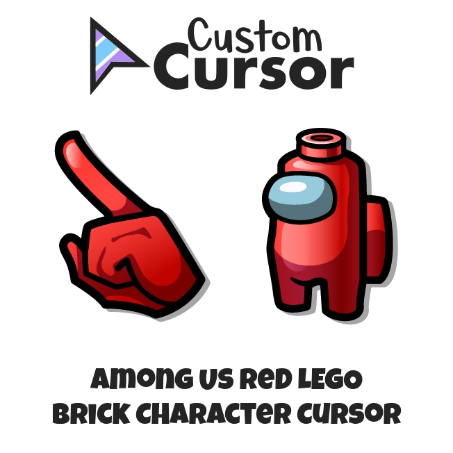 Among Us Red LEGO Brick Character cursor – Custom Cursor