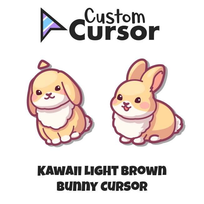 Kawaii Light Brown Bunny cursor – Custom Cursor