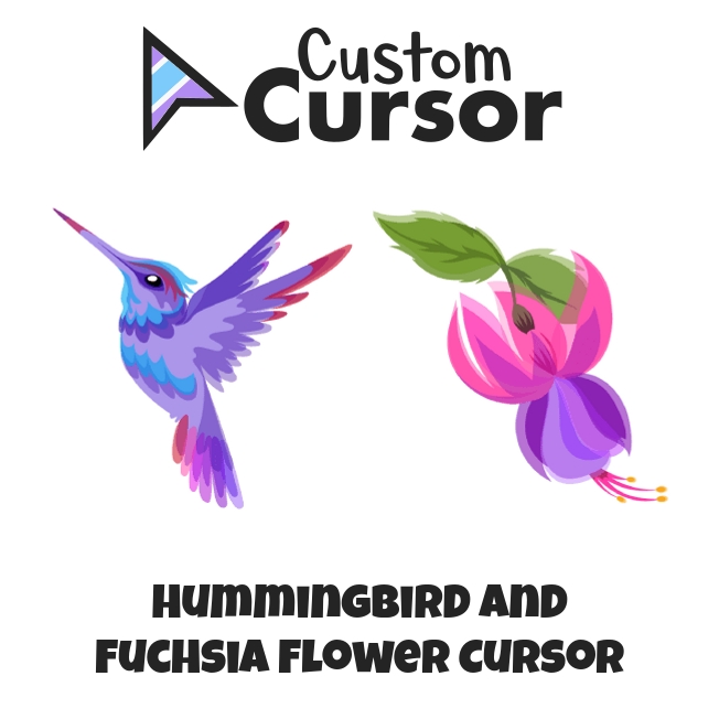 Hummingbird and Fuchsia Flower cursor – Custom Cursor