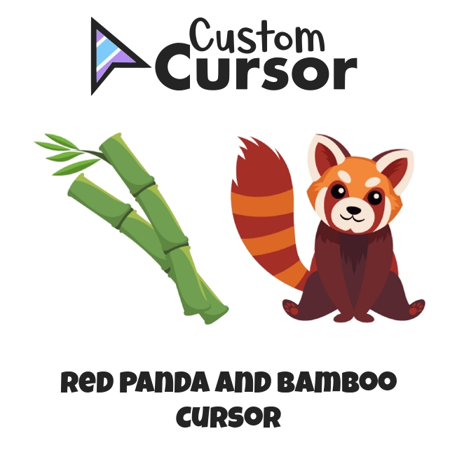 Red Panda and Bamboo cursor – Custom Cursor