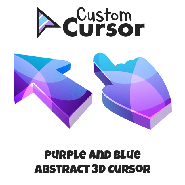 Purple and Blue Abstract 3D cursor – Custom Cursor