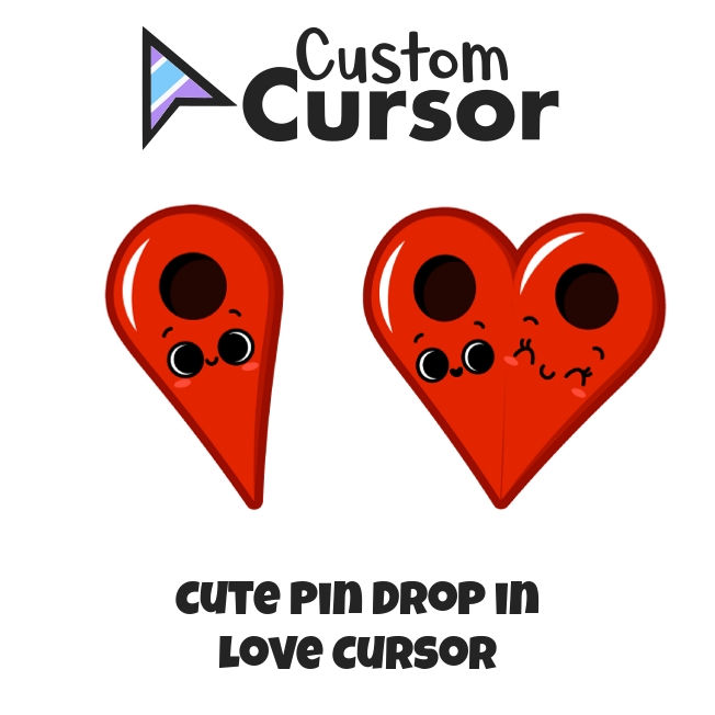Cute Pin Drop in Love cursor – Custom Cursor