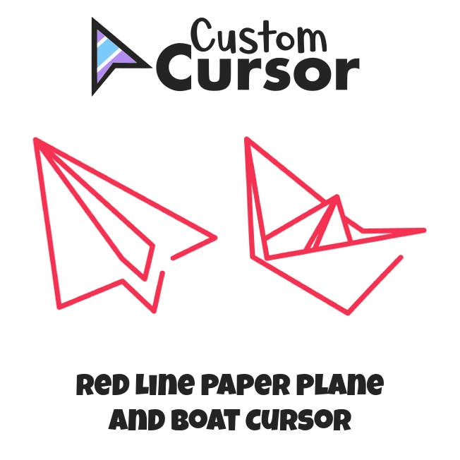 Red Line Paper Plane and Boat cursor – Custom Cursor