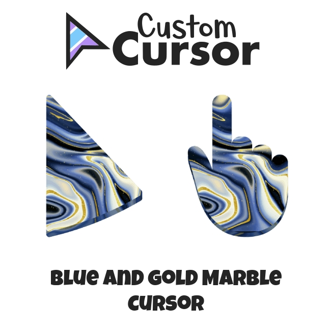 Blue and Gold Marble cursor – Custom Cursor