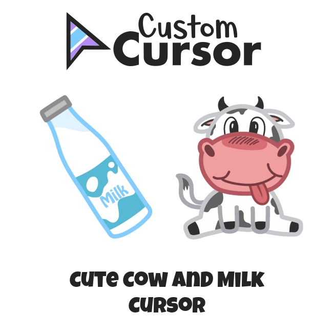 Cute Cow and Milk cursor – Custom Cursor