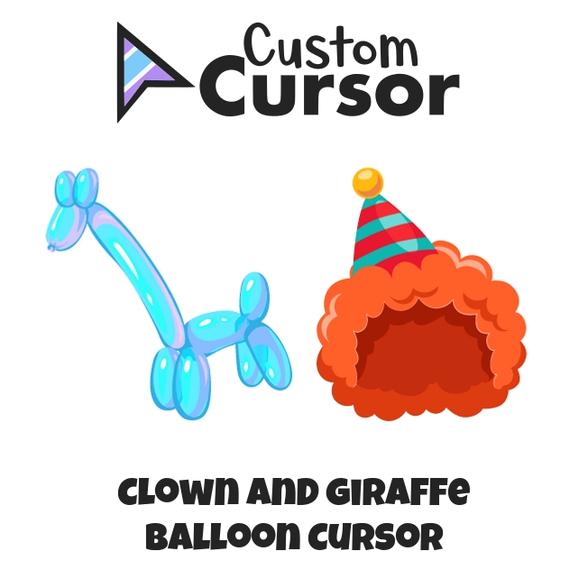 Clown and Giraffe Balloon cursor – Custom Cursor