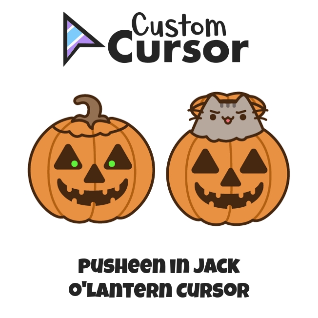 Pusheen in Jack o'Lantern cursor – Custom Cursor