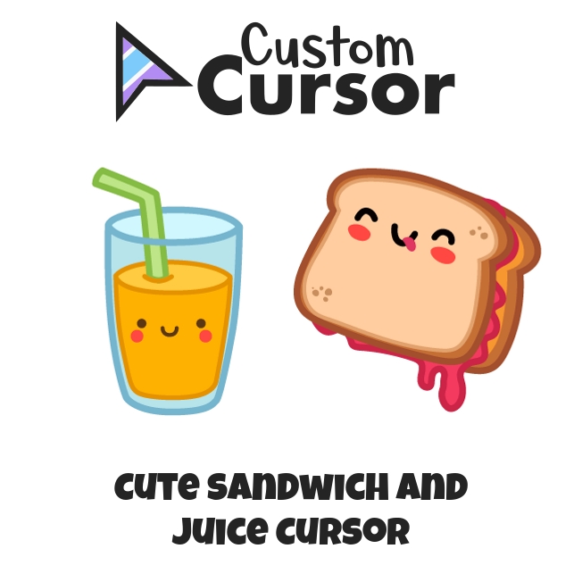 Cute Sandwich and Juice cursor – Custom Cursor