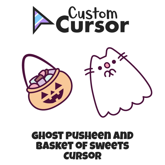 Ghost Pusheen and Basket of Sweets cursor – Custom Cursor