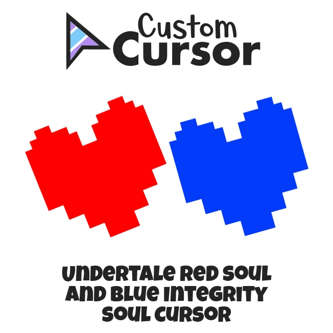 Undertale Red Soul and Blue Integrity Soul cursor – Custom Cursor