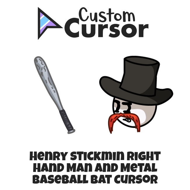 Henry Stickmin Right Hand Man and Metal Baseball Bat cursor – Custom Cursor