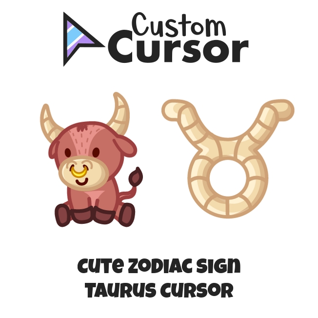 Cute Zodiac Sign Taurus cursor – Custom Cursor