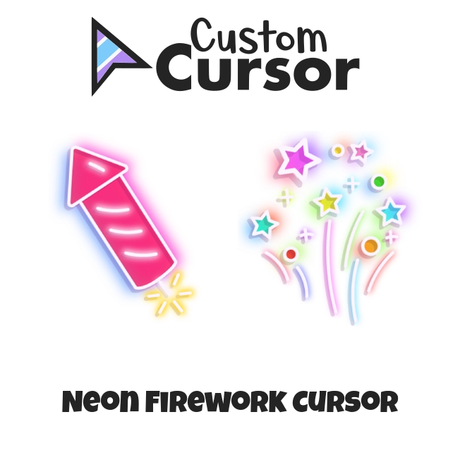 Neon Firework cursor – Custom Cursor