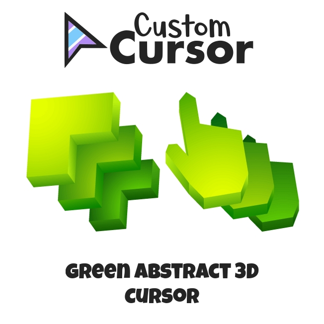 Green Abstract 3D cursor – Custom Cursor
